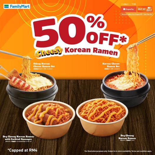 Cheesy Ramen Korea Family Mart Diskaun 50%!