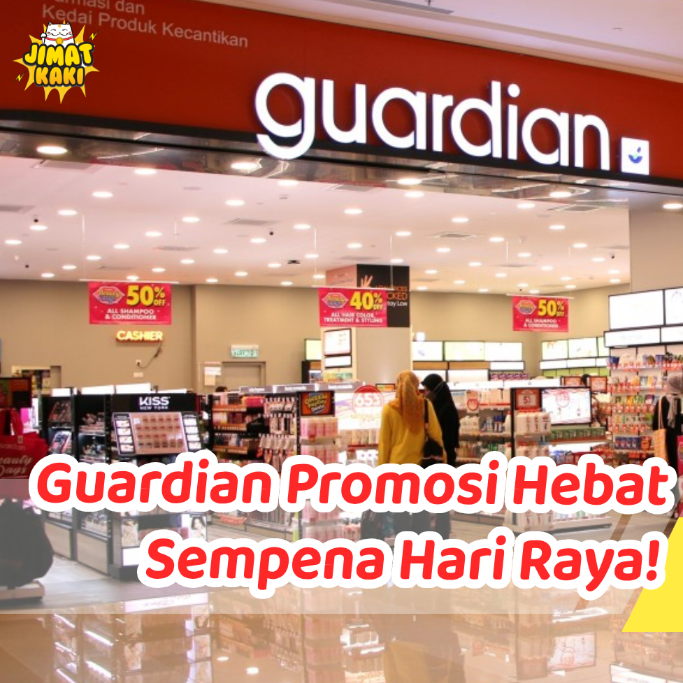 Guardian Promosi Raya! Semua Kosmetik Diskaun 50%!